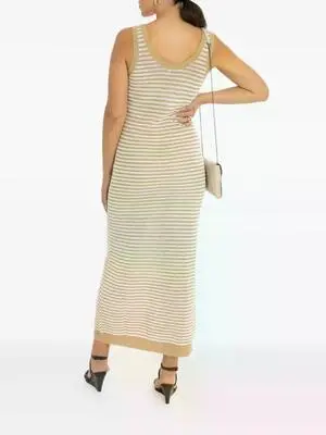 Brunello Cucinelli Striped Midi Dress
