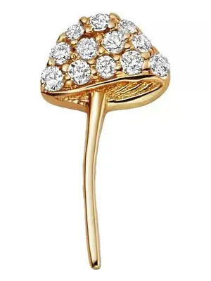 LOQUET 18kt Yellow Gold Mushroom Diamond Pendant Necklace