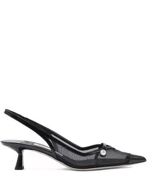 JIMMY CHOO 45mm Slingback Mesh Pumps