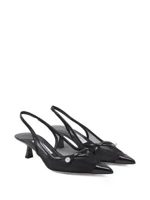 JIMMY CHOO 45mm Slingback Mesh Pumps