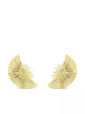 CAROL KAUFFMANN 18k Yellow Diamond Explosion Earrings - Gold