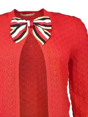 Alice + Olivia Open-front Cardigan With Bow Detailing