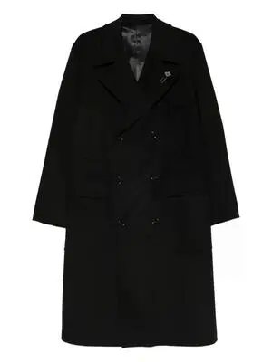 LARDINI Double-breasted Coat With Pocket Detail