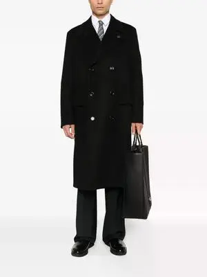 LARDINI Double-breasted Coat With Pocket Detail
