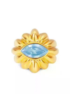 NEVERNOT 18k Yellow And Blue Topaz Ring - Gold