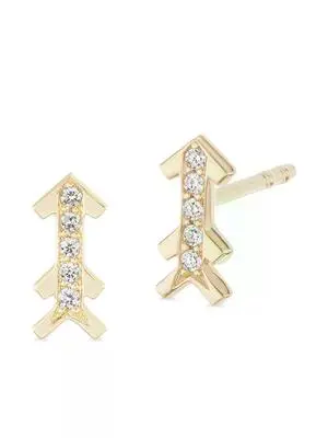 Harwell Godfrey 18k Yellow Diamond Arrow Earrings - Gold