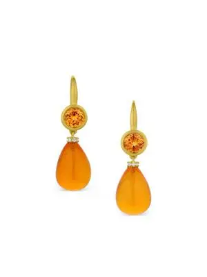 LEIGH MAXWELL 18k Yellow Multi-stone Earrings - Gold