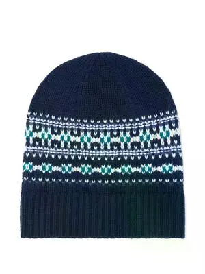 Eric Bompard Fair-isle Jacquard Beanie