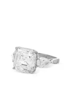 FANTASIA BY DESERIO Square-cut Pear Side-stones Ring