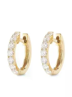 Robinson Pelham 14k Yellow Diamond Pave Hoop Earrings - Gold
