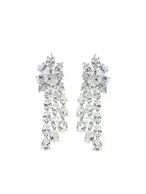 FANTASIA BY DESERIO Shooting Star Cluster Drop Earrings - Silver