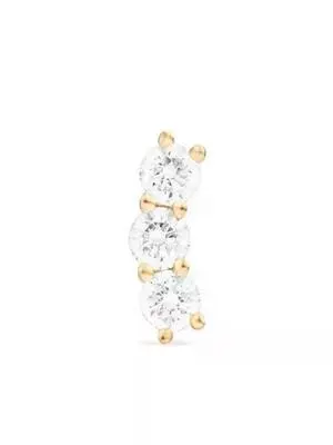 Melissa Kaye 18k Yellow Diamond Triplet Stud Earrings - Gold