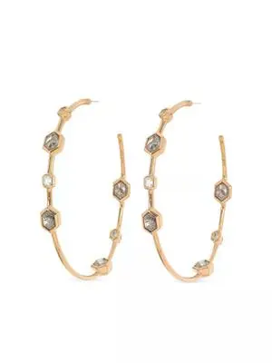 Nimo With Love 18k Yellow Diamond Hoop Earrings - Gold