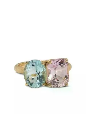 Irene Neuwirth 18k Yellow Aquamarine Kunzite Gemmy Ring - Gold