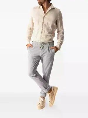 Eleventy Long-sleeve Button-down Shirt - Neutrals