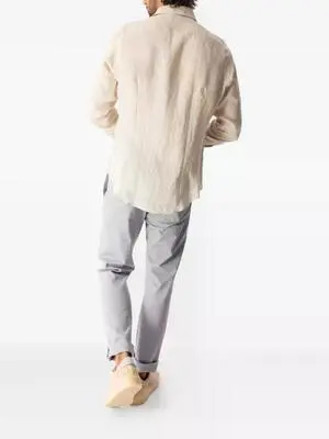 Eleventy Long-sleeve Button-down Shirt - Neutrals