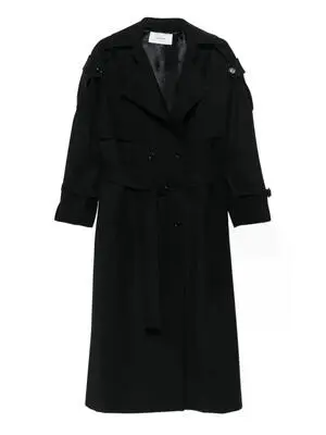 LARDINI Double-breasted Belted Trench Coat