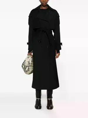 LARDINI Double-breasted Belted Trench Coat