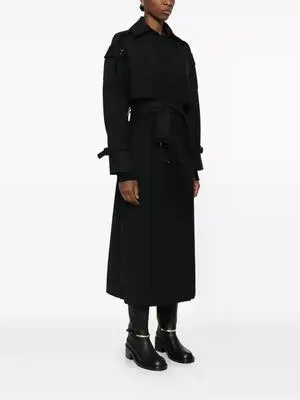 LARDINI Double-breasted Belted Trench Coat