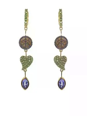 BUDDHA MAMA 20k Yellow Multi-stone Earrings - Gold