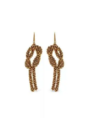Brunello Cucinelli Knot-detail Drop Earrings - Gold