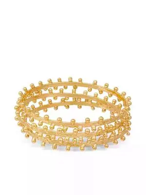 Sylvia Toledano Beaded Bangle Bracelet - Gold