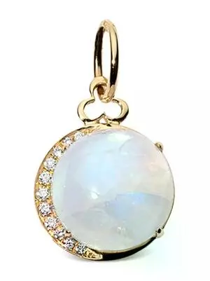 Devon Woodhill 18k Yellow Moonstone And Diamond Charm - Gold