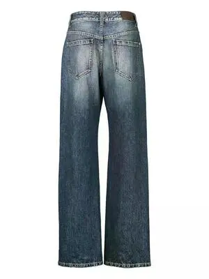Brunello Cucinelli High-waist Wide-leg Cotton Jeans