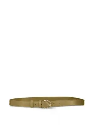 Ulla Johnson Gia Twisted-buckle Leather Belt - Green
