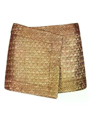 Johanna Ortiz Scale-pattern Wrap Mini Skirt