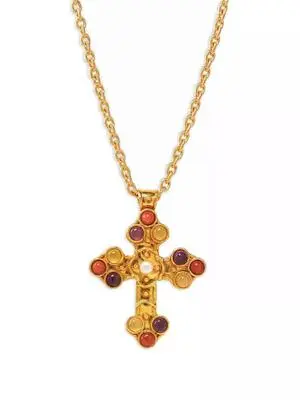 Sylvia Toledano Cross Multi-stone Necklace - Gold