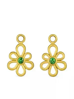 LEIGH MAXWELL Flora Tsavorite Garnet Earrings - Gold
