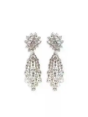 FANTASIA BY DESERIO Cluster Waterfall Earrings - Silver