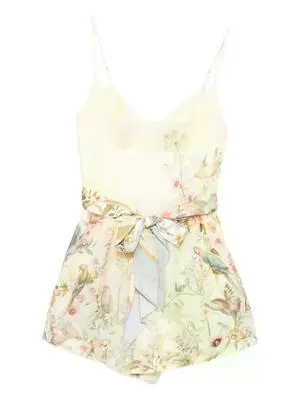 Zimmermann Rebellion Fitted Playsuit - Yellow