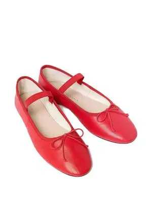 LOEFFLER RANDALL Leonie Leather Ballet Flats - Red