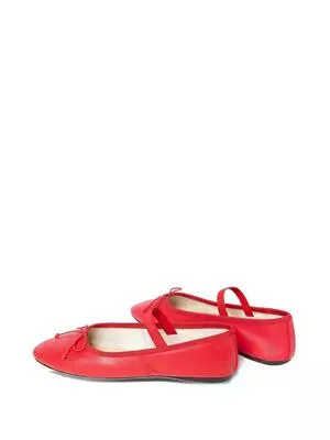 LOEFFLER RANDALL Leonie Leather Ballet Flats - Red