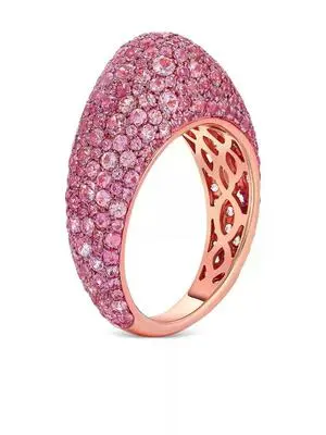 GRAZIELA 18k Rose Gold Bahia Sapphire Ring - Pink