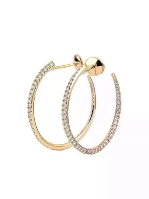 ENGELBERT 18k Yellow Twisted Diamond Hoop Earrings - Gold