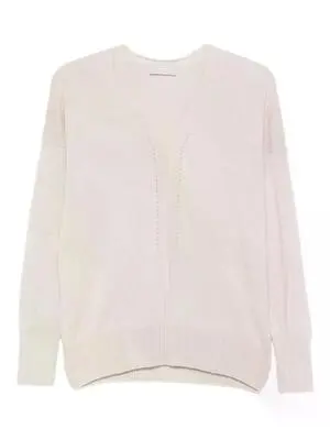 DRUMOHR V-neck Pointelle Sweater
