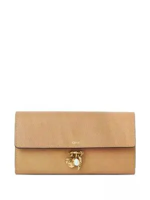 Chloé Charms Leather Wallet - Neutrals
