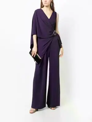 Alberta Ferretti Draped-detail Sleeveless Jumpsuit