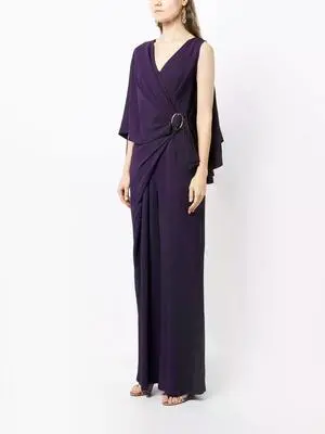Alberta Ferretti Draped-detail Sleeveless Jumpsuit
