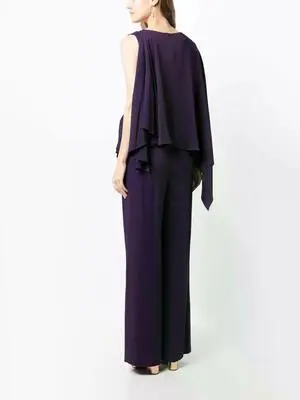 Alberta Ferretti Draped-detail Sleeveless Jumpsuit