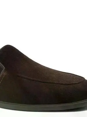 Santoni Suede Panelled Loafers