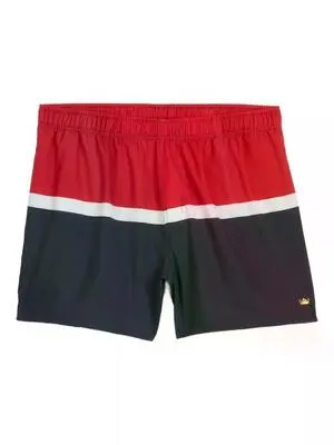 OSKLEN Riva Three-tone Striped Swim Shorts - Black