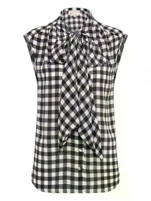 MAISON COMMON Gingham-check Blouse