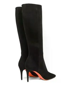 Santoni High-heel Suede Boots