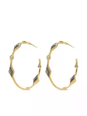 Nimo With Love Diamond Hoop Earrings - Gold