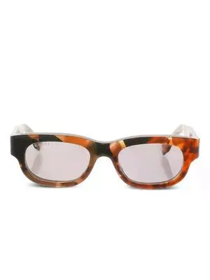 Gucci Rectangle Tortoiseshell Sunglasses - Brown