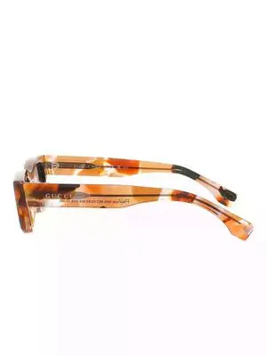 Gucci Rectangle Tortoiseshell Sunglasses